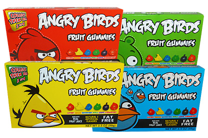 Angry Birds Fruit Gummies Collector's Pack (Red, Yellow, Blue and Green)