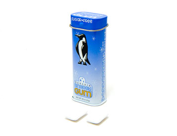 Penguin Peppermint Energy Gum, Caffeinated Chewing Gum