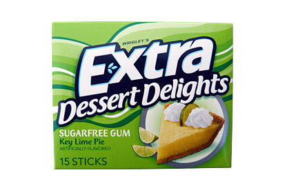 Key Lime Pie flavour Extra Dessert Delights gum