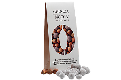 Chocca Mocca Hazelnuts in Dusted Milk Chocolate