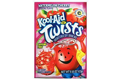 Watermelon Cherry Kool-Aid Twists flavoured drink mix