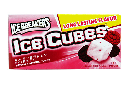Raspberry Sorbet Ice Breakers Ice Cubes Gum