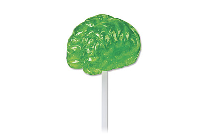 Brain Lollipop in Sour Apple Flavour