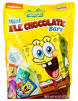 Spongebob Squarepants Mini Milk Chocolate Bars (227g)