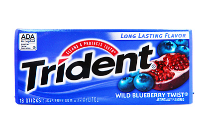 Trident Sugar Free Wild Blueberry Twist Gum