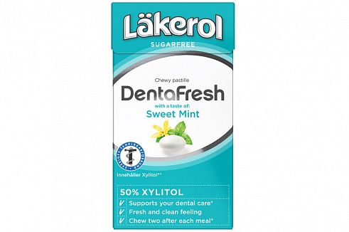 Läkerol DentaFresh Sweet Mint sugar-free pastilles with Xylitol
