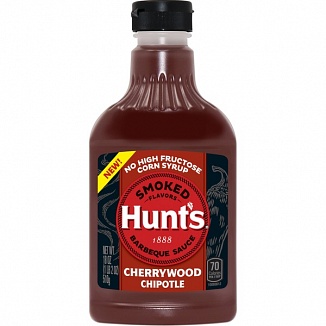 Hunt's Barbeque Sauce Smoked Flavors Cherrywood Chipotle (6 x 510g)