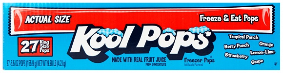 Kool Pops Tropical Giant Freezer Pops (27ct)