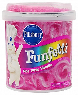 Pillsbury Funfetti Hot Pink Vanilla Frosting (443g)