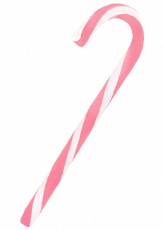Pink Bubblegum Candy Cane