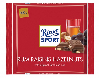 Ritter Sport Rum Raisins Hazelnuts