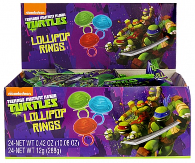 Teenage Mutant Ninja Turtles Lollipop Rings (Box of 24)